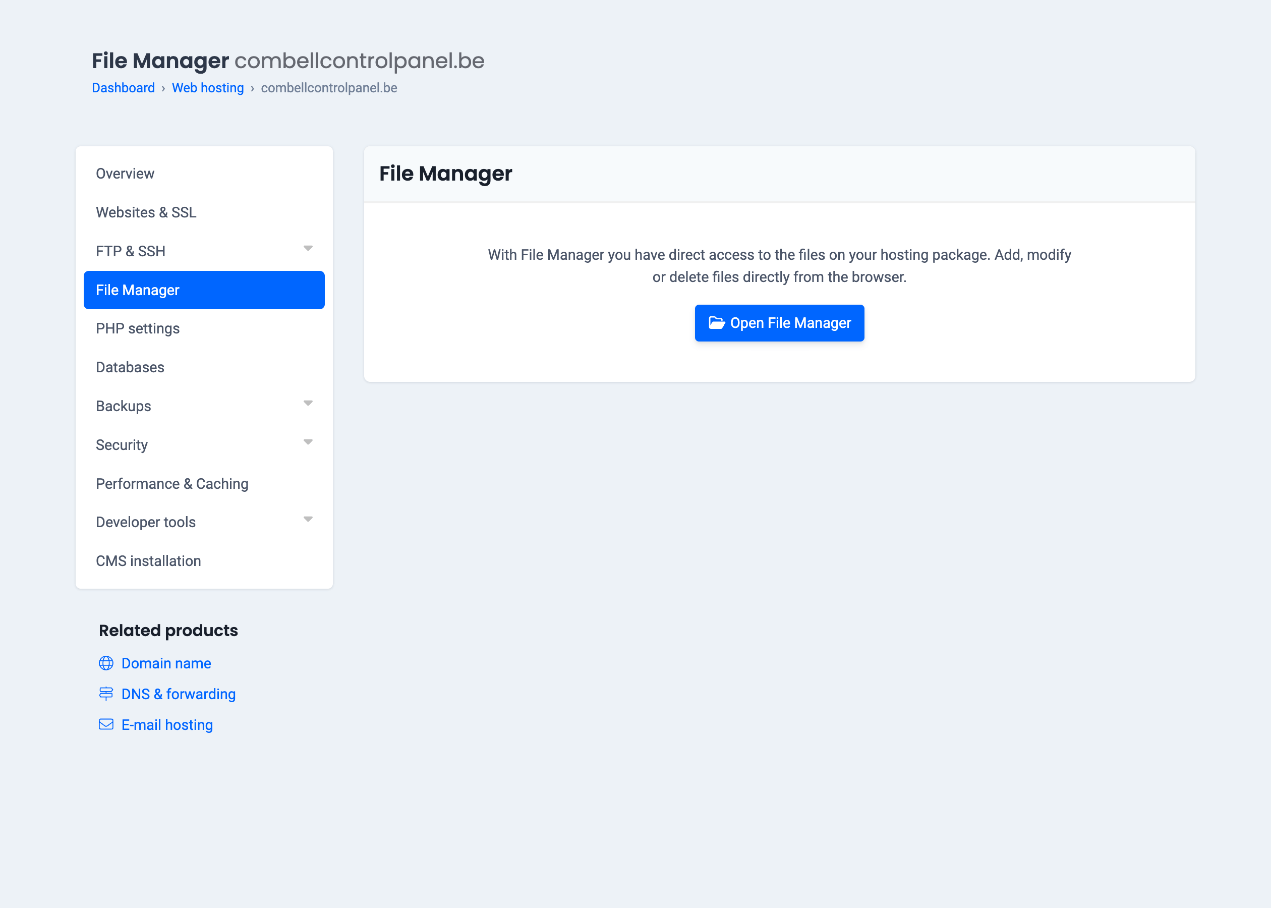 User-friendly and powerful control panel
